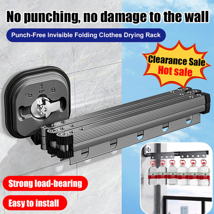 🌟Ready Stock🌟Adjustable Clothes Drying Rod with Vacuum Suction Cups ...