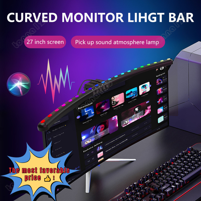 LED computer light clip type screen hanging light 60cm curved display ...