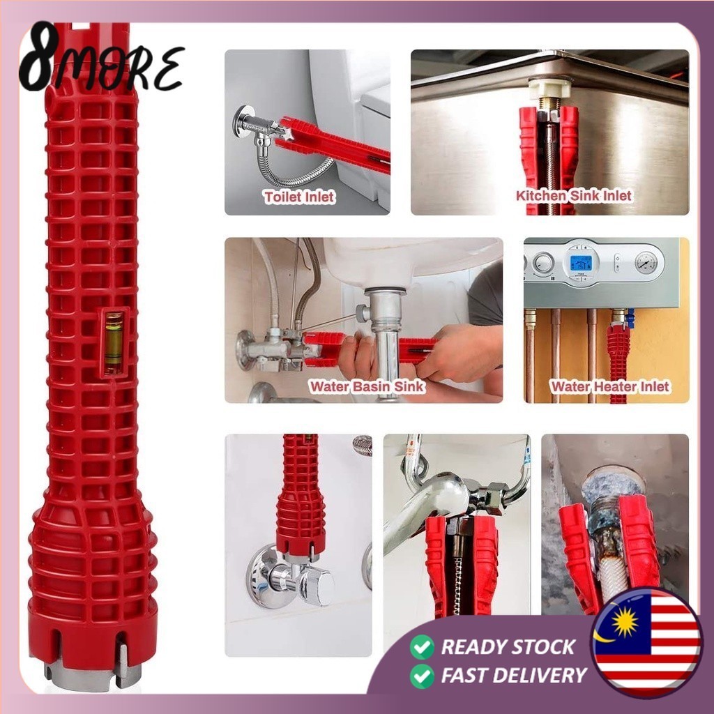 8 in 1 Faucet Sink Installer Tool Flume Magic Wrench Spanner Pipe Water ...