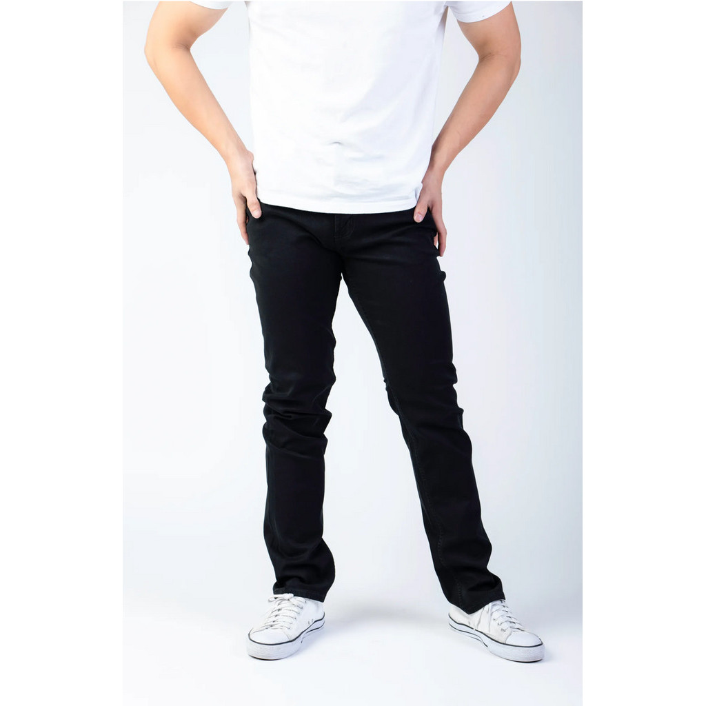 Dapper Men|Slim Fit Long Pants Jeans Super Black-17090BS | Shopee Malaysia