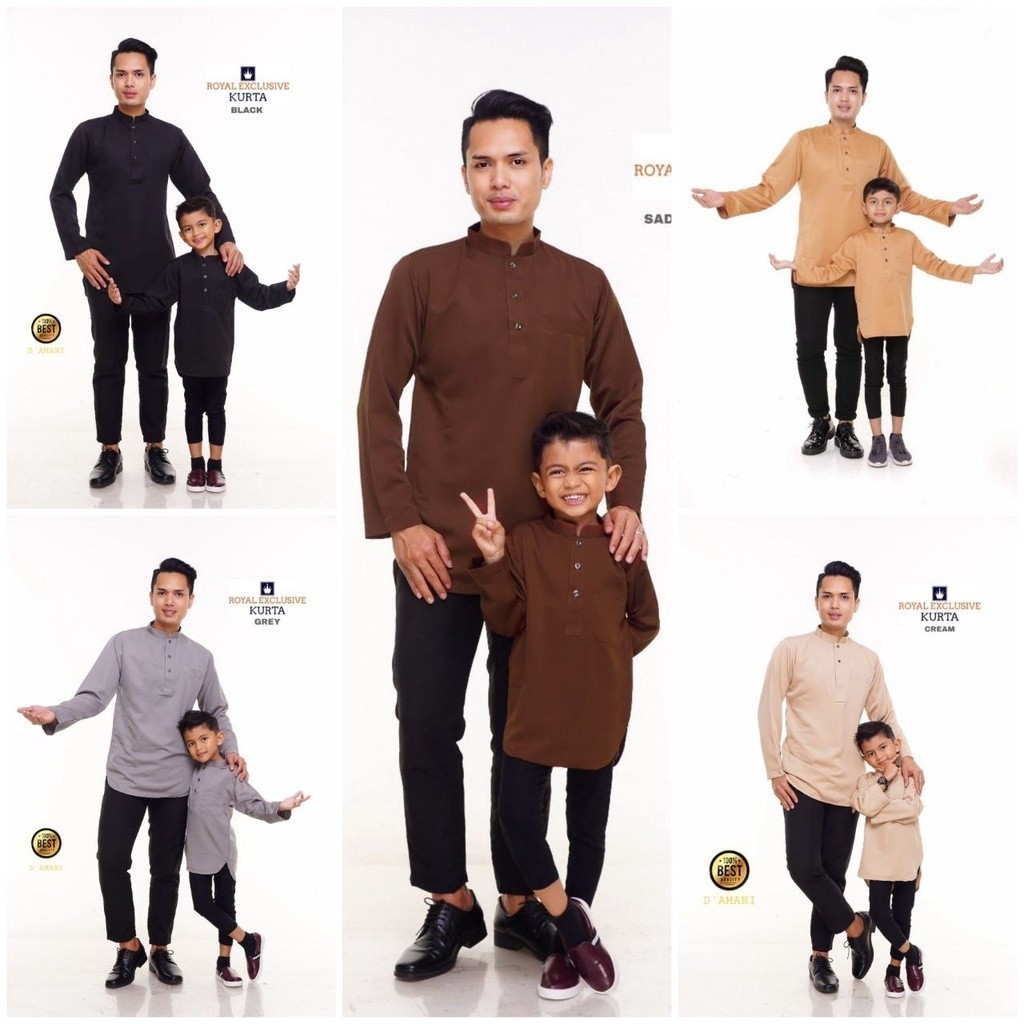 BAJU KURTA SLIM FIT DEWASA AMIN BAJU RAYA 2024 KURTA MODEN KEMEJA KERJA ...