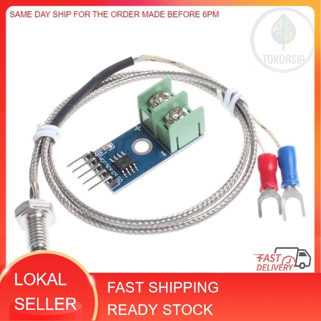 (Ready Stock) MAX6675 Module K-Type Thermocouple Temperature Sensor ...