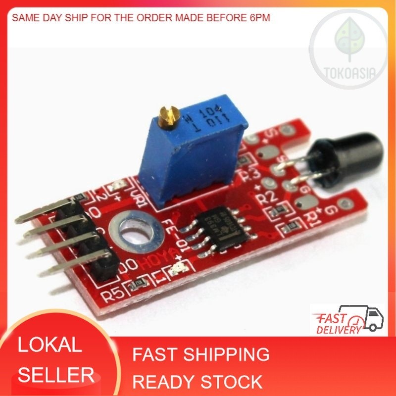 (Local Stock) KY-026 Flame Sensor Module IR Sensor Detector for temperature DIY arduino ky 026 ...