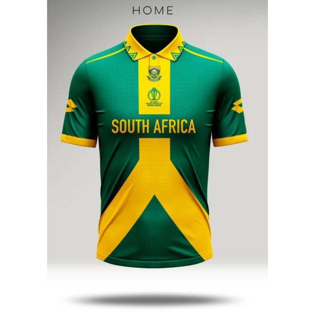 SOUTH AFRICA Cricket Team Jersey Design concept POLO SHIRT -My 2023 ICC ...