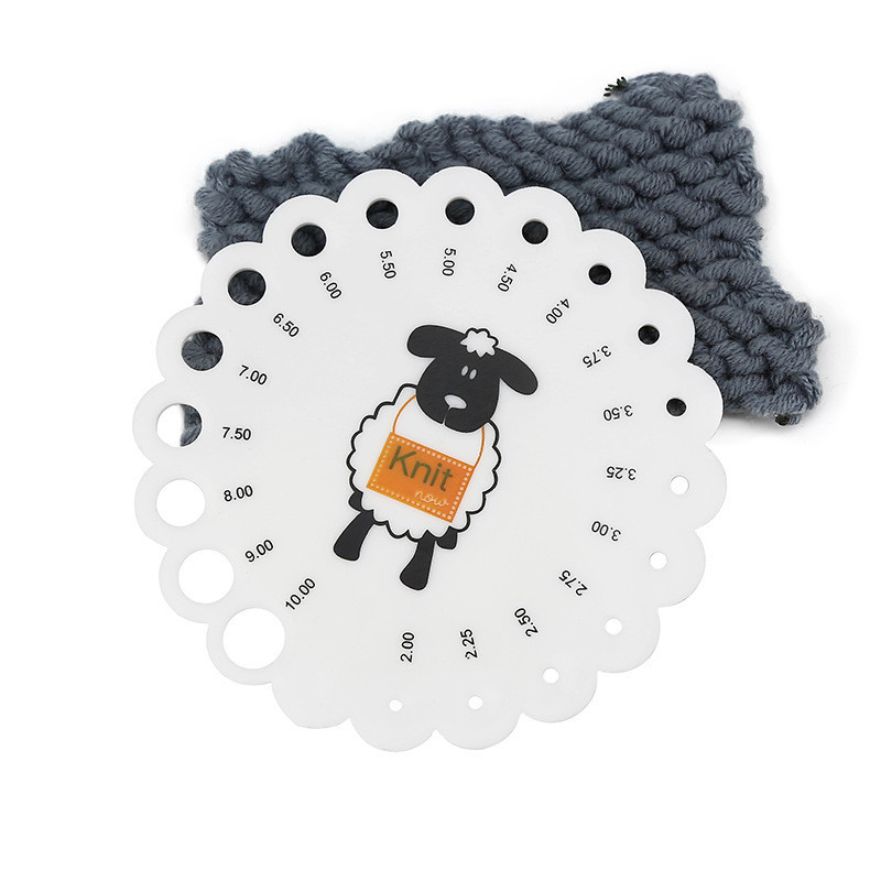 Sheep Crochet Measuring Ruler Knitting Tool Circular Plastic Ruler ...