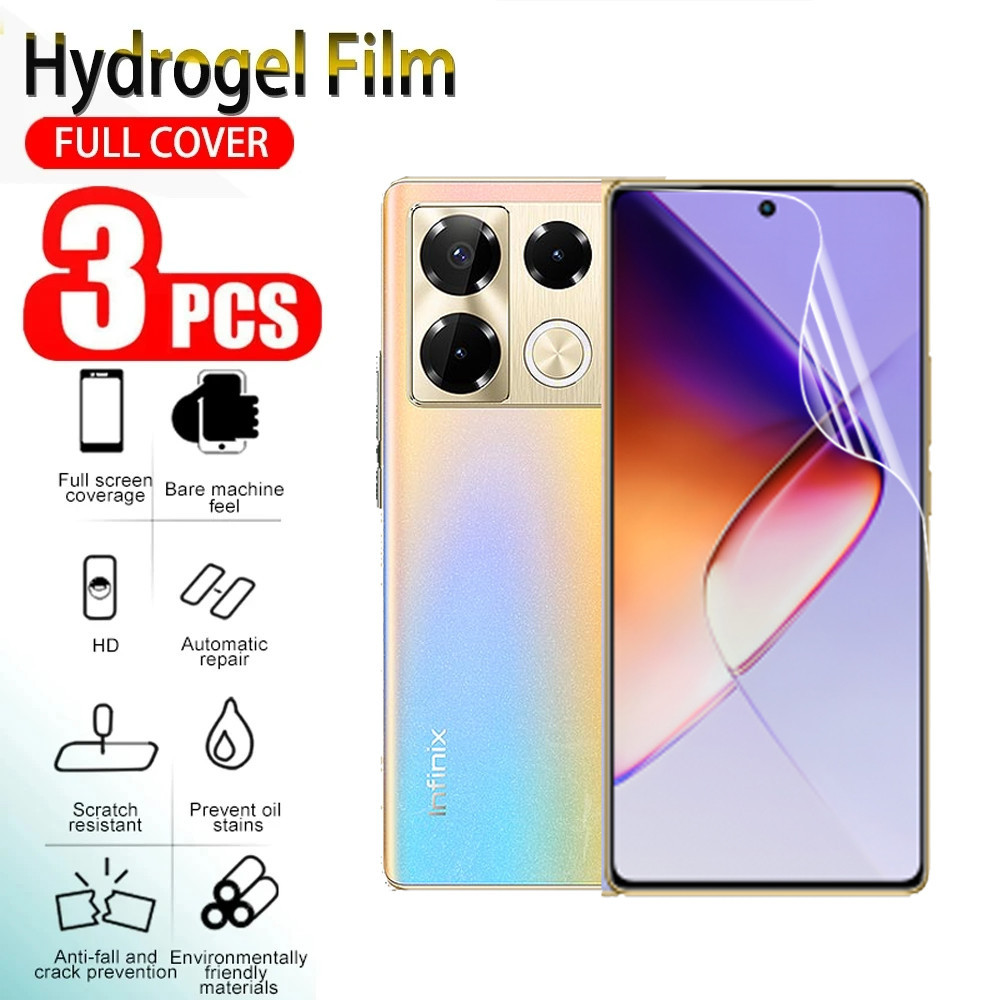 1-3Pcs Soft Hydrogel Film For Infinix Note 40 Pro Plus 5G 4G 2024 Full ...