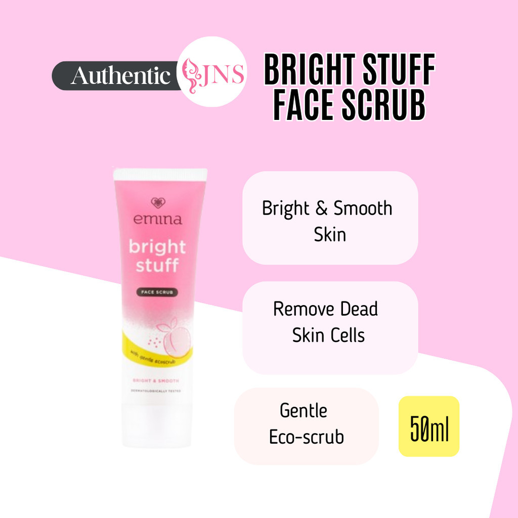Emina Bright Stuff Face Scrub (50ml) | Shopee Malaysia