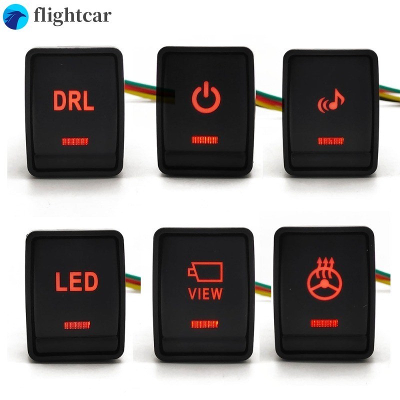 （FT）Car DRL LED Light Power on off Camera Push Button Steering Wheel ...