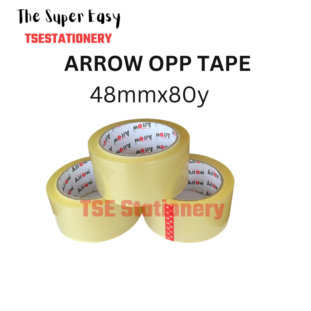 Arrow OPP Tape (48MM X 80 Yards) (Clear / Brown) Packing Tape | Shopee ...