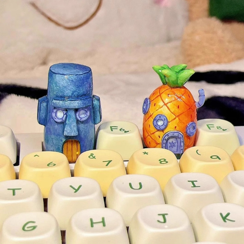 SpongeBob SquarePants Keycap Creative Cute Cartoon MX Switch Mechanical ...