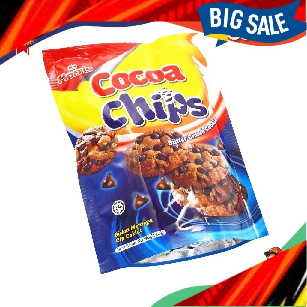 Biskut Coklat Chip, Biskut Chips Morris Cocoa Chips Butter Crunch ...