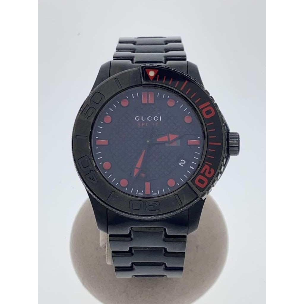 GUCCI Men's G-Timeless Sport Watch Analog Stainless Steel BLK 126.2 ...