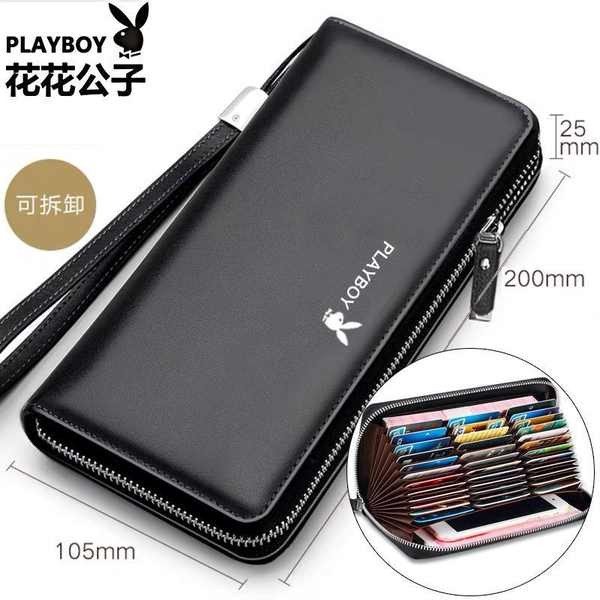 wallet budak lelaki gift for him Dompet lelaki Playboy kulit panjang anti-demagnetisasi pelbagai ...