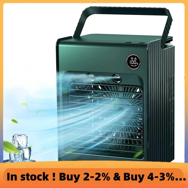 Portable Air Conditioner Fan, Personal Air Cooler Desk Fan Mini Cooler ...