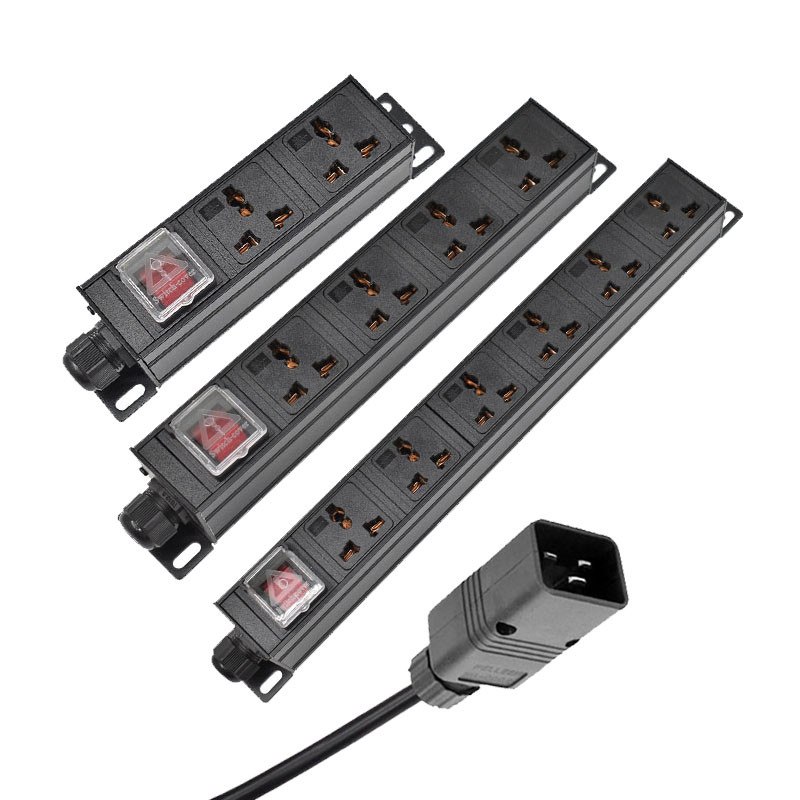 PDU Power Distribution Unit 2 & 18 Ways US 3 pin Universal Power Strip ...