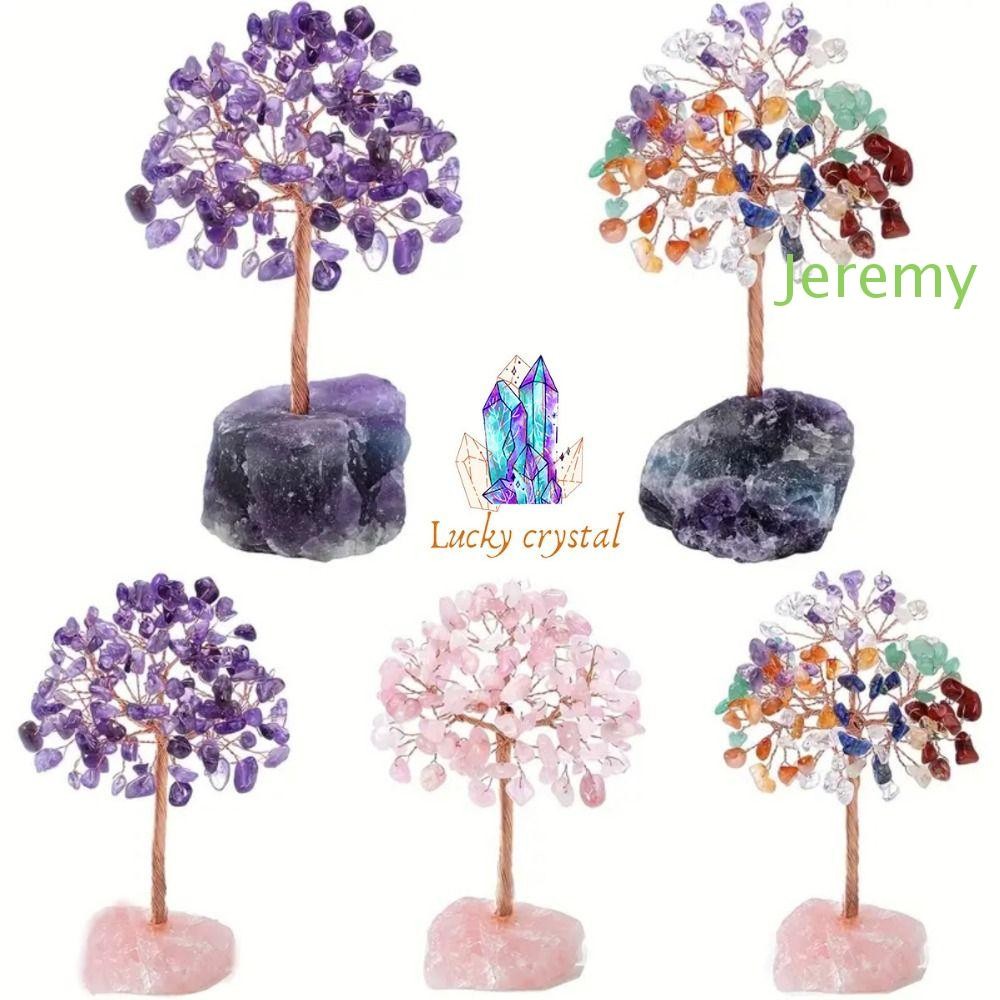 JEREMY1 Crystal Feng Shui Trees, With Base Handwoven Natural Crystal ...