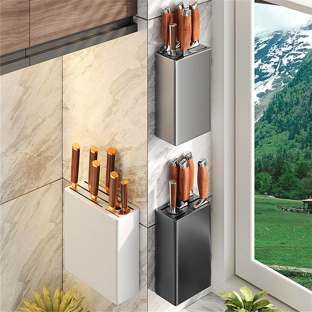 Kitchen Household Knife Rack Shelf Countertop Kitchen Knife Rack Wall ...
