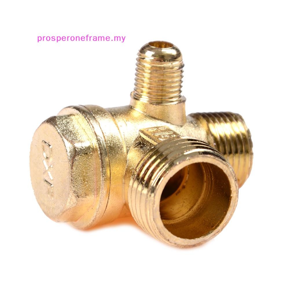 prosperoneframe 3-Port Brass Male Threaded Check Valve Connector Tool ...
