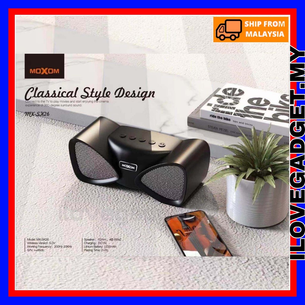 MOXOM SK-26 Wireless Speaker Alien Design Bluetooth 5.0 Portable ...