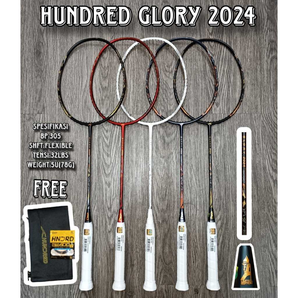 Original HUNDRED GLORY 2024 SPECIAL LIMITED EDITION Badminton Racket ...