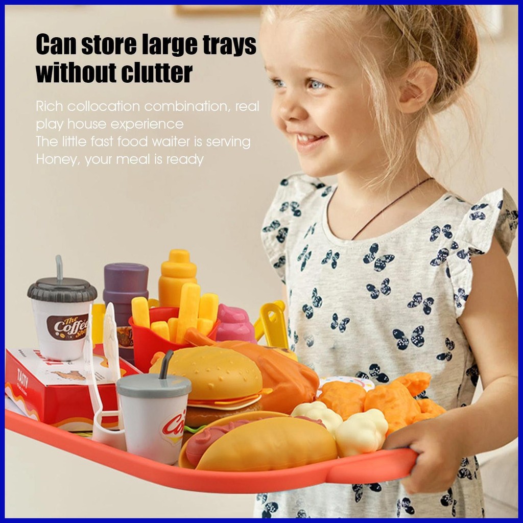 Pretend Play Fast Food Play Food for Kids Kitchen Realistic Burger ...