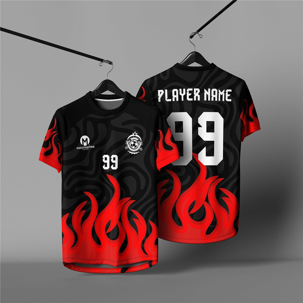 (Free Custom) Flame Jersey Choii Nfl Edition Jersey Jersey Tshirt Men ...