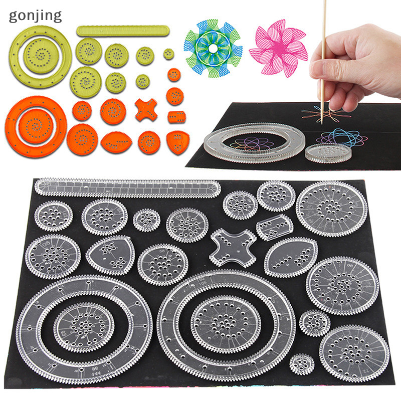 [gonjing] 10/12/22Pcs Funny Interlocking Gears Wheel Spirograph Drawing ...