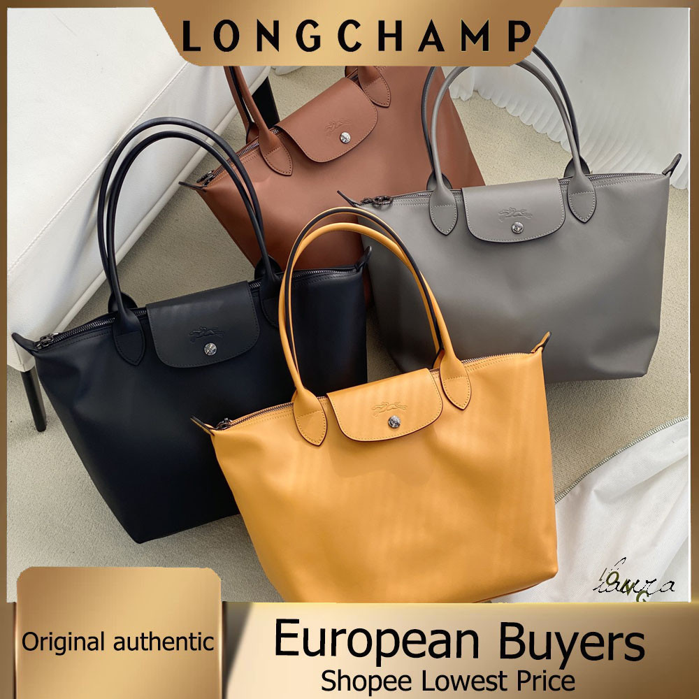 Original authentic/️‍Longchamp/Xtra/Long handle medium size/Cowhide ...
