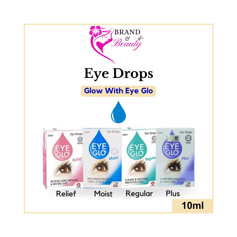 Eye Glo Eye Drops I REGULAR I RELIEF I PLUS I MOIST (10ml) | Shopee ...
