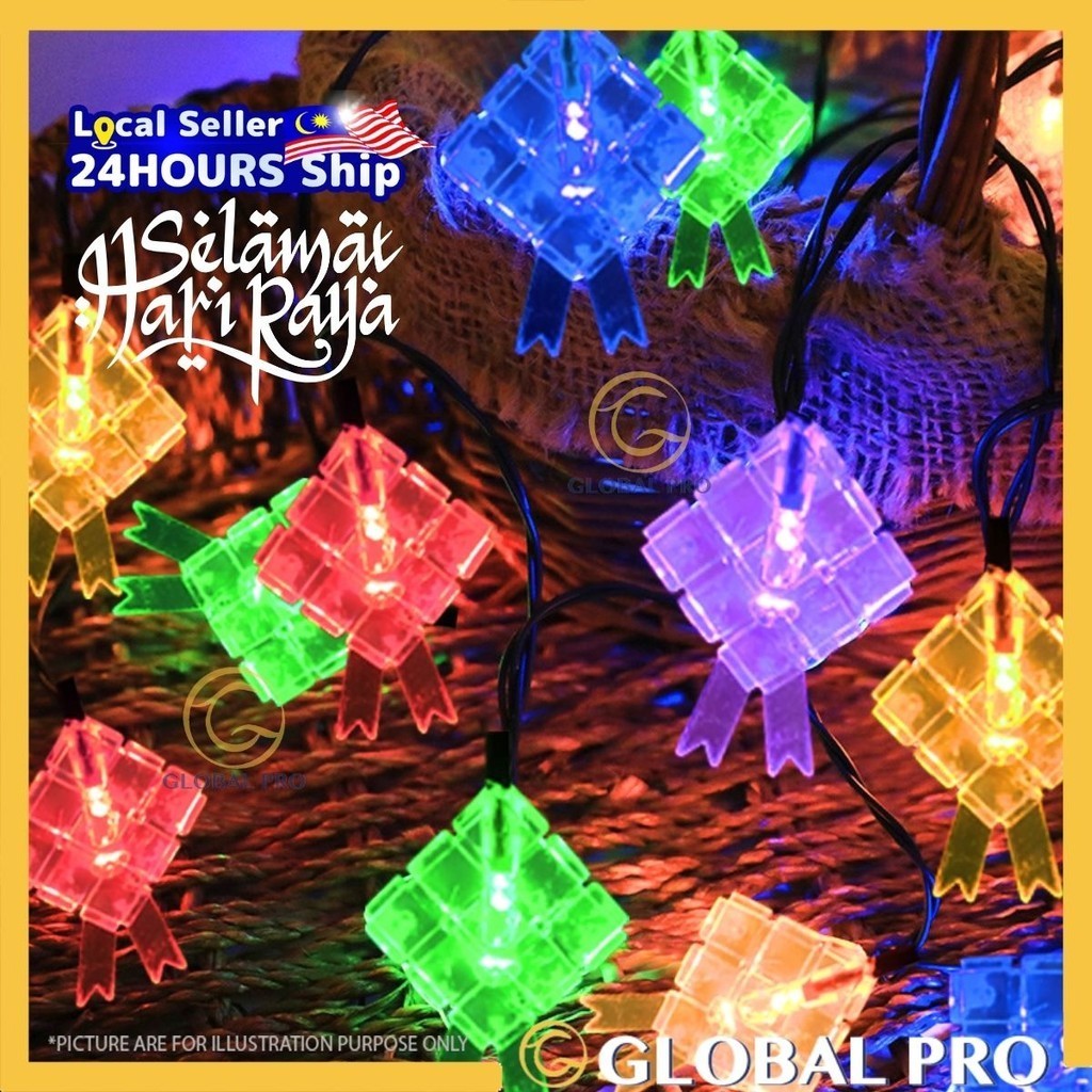 [RAYA 2025] Lampu Raya Liplap Ketupat Flashing Light String Light Fairy ...