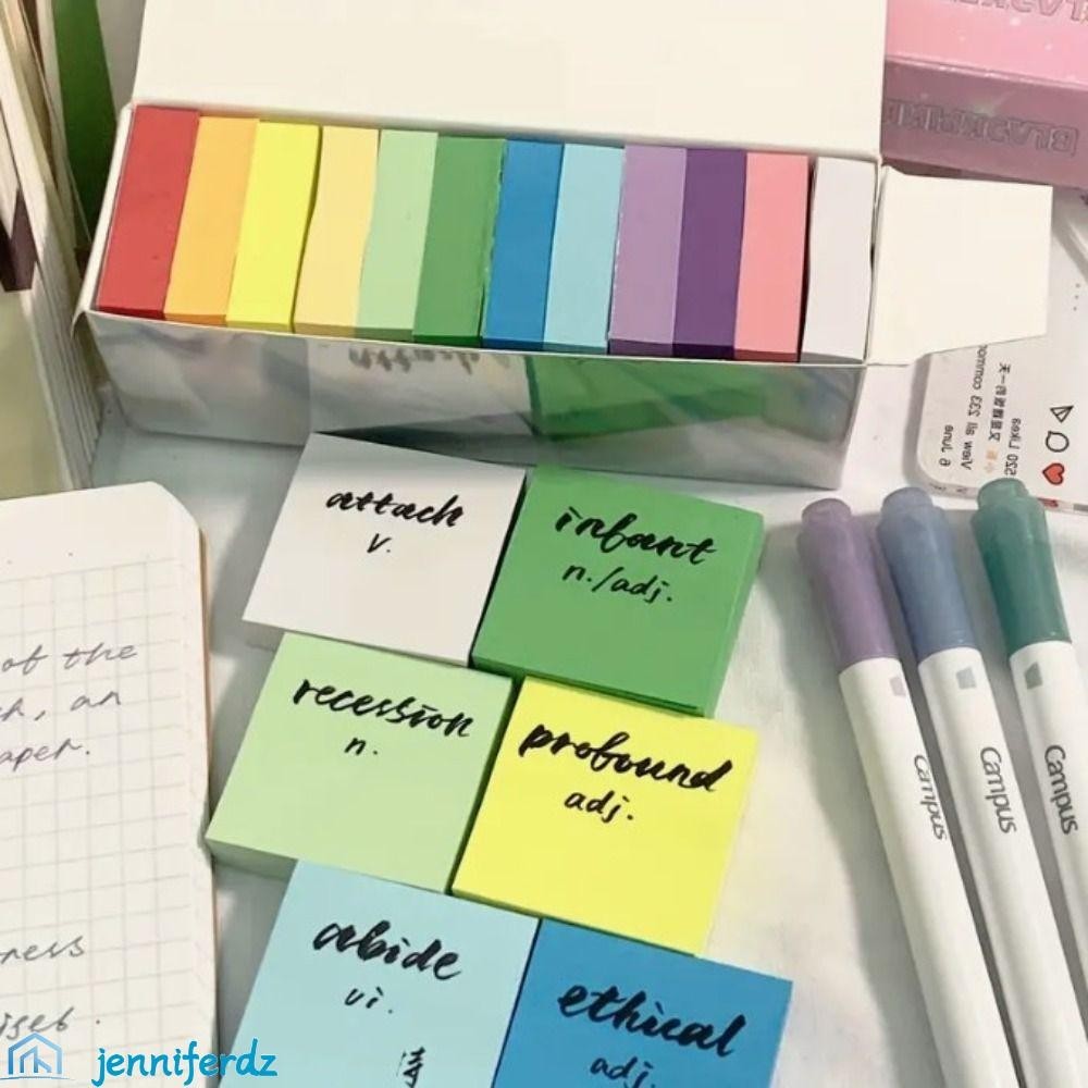 JENNIFERDZ Mini Colored Sticky Notes, Message Paper Self Sticky Index ...