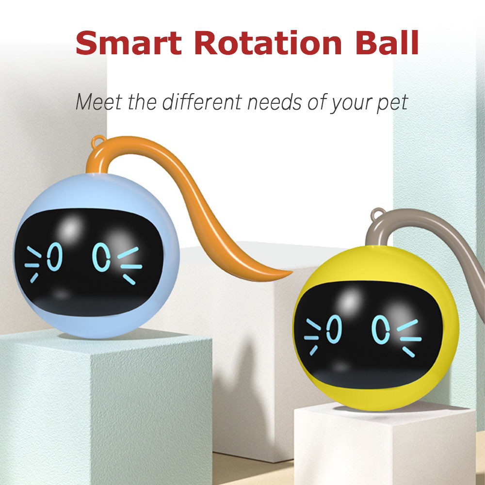 Pet Cat Smart Rotation Ball Rolling Ball Interactive Toy 360° Self ...