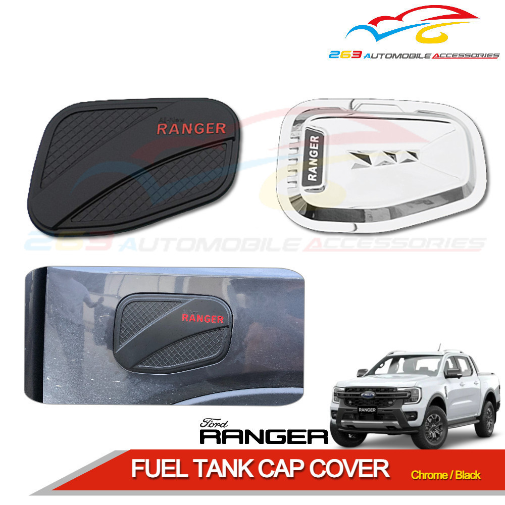FORD RANGER RAPTOR T9 2022-2023 FUEL TANK CAP COVER (CHROME / BLACK ...