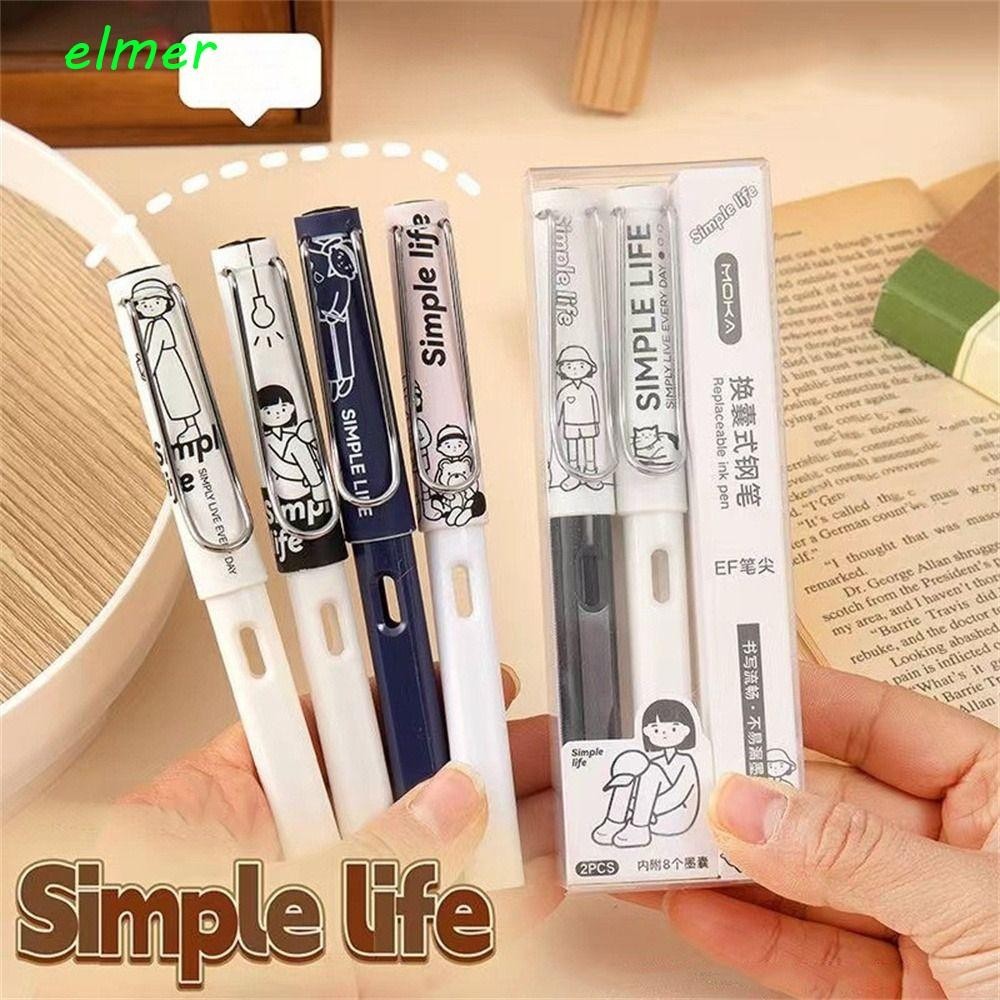 ELMER Fountain Pen, Cartoon Replaceable Capsule Fountain Pen, Back to ...