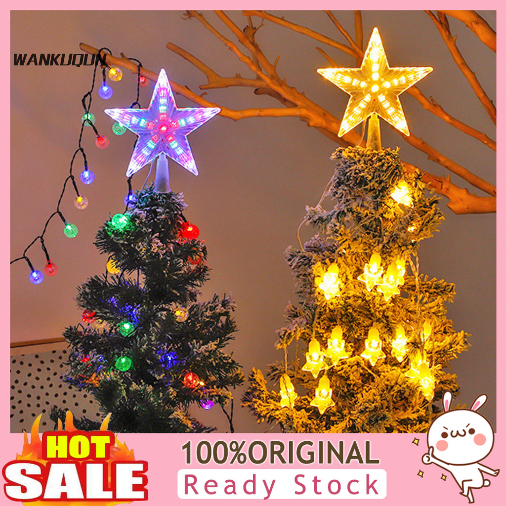 [Ready stock] Plastic Tree Topper Tree Top Light Led Lighted Star ...