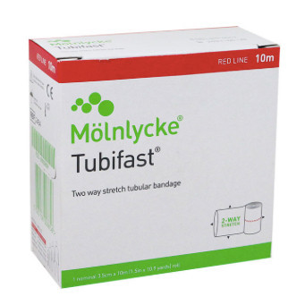 Molnlycke Tubifast Two Way Stretch Tubular Bandage 3.5cm x 10m (Red ...