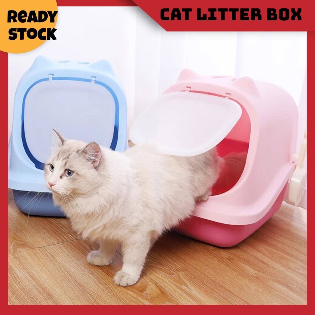 Cat Litter Toilet Box Jumbo Hooded Tempat Bekas Pasir Berak Kucing ...
