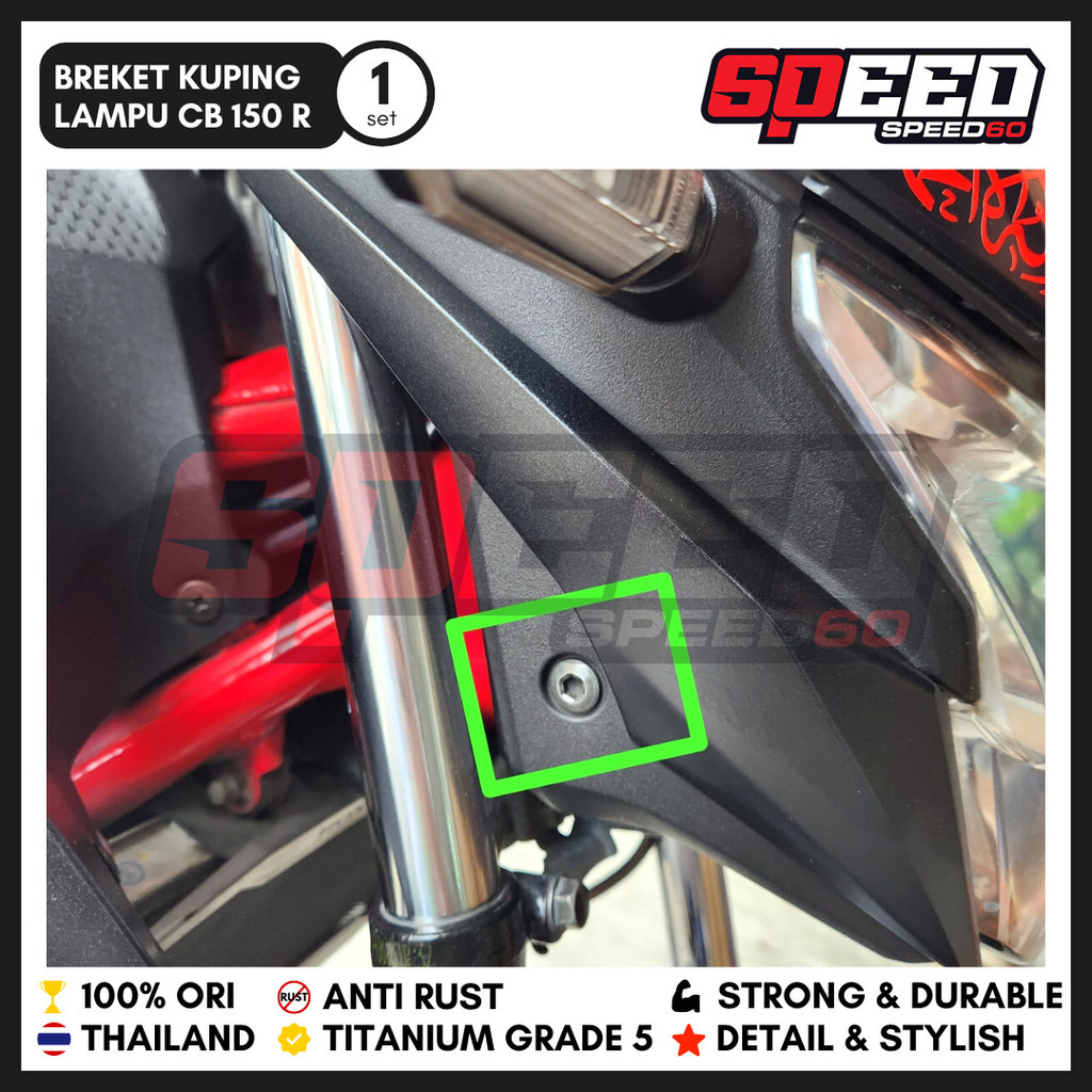 Titanium Probolt Bolt Ear Bracket Honda CB 150 R Grade 5 King Nut ...