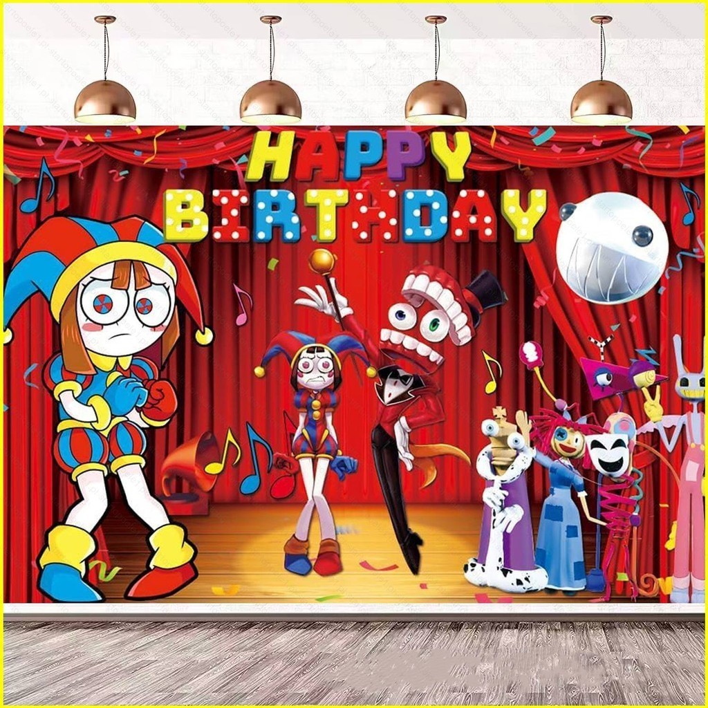 YYDS Amazing Digital Circus Birthday backdrop banner tapestry party ...