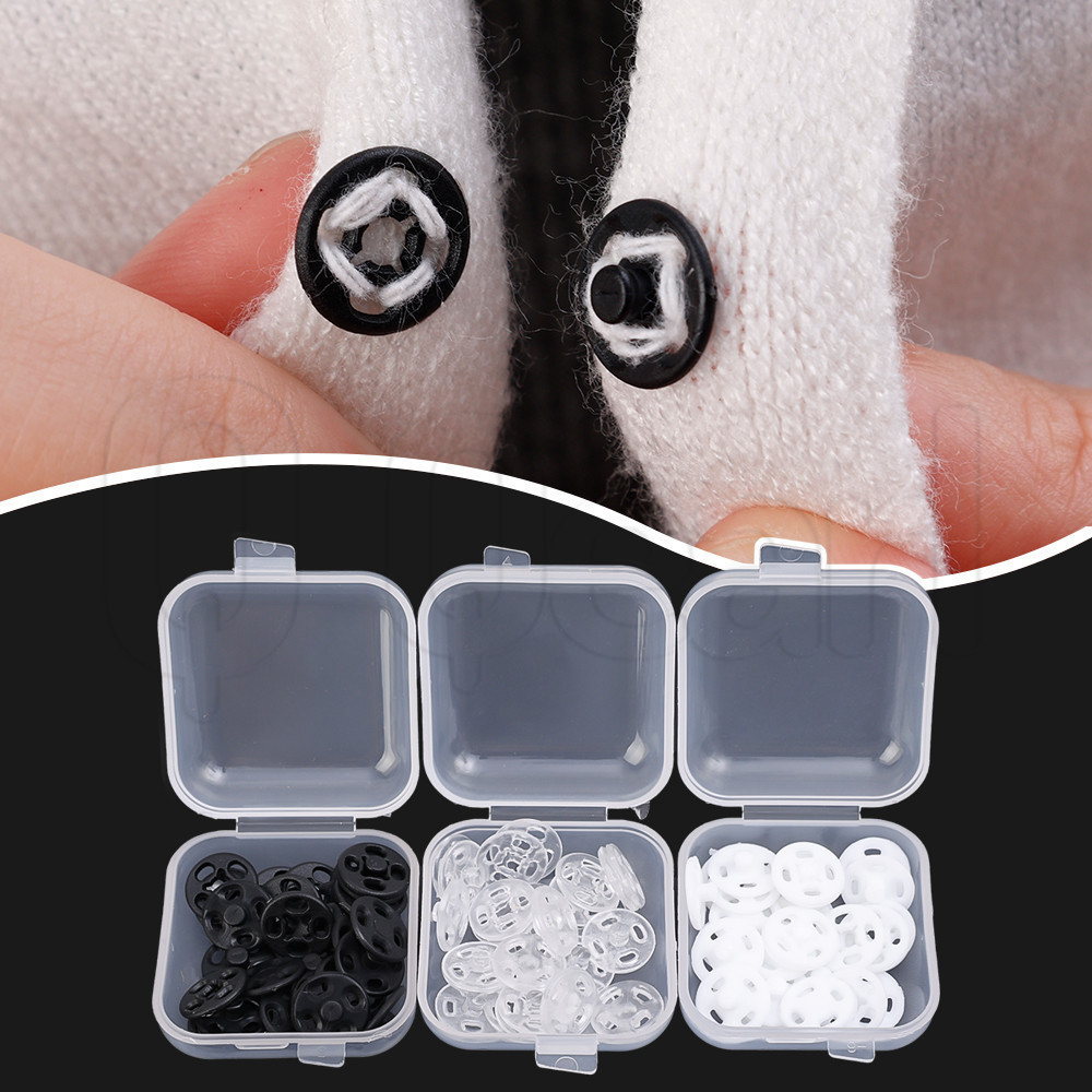 30Pcs Transparent Invisible Press Button - Fasteners Press Button ...