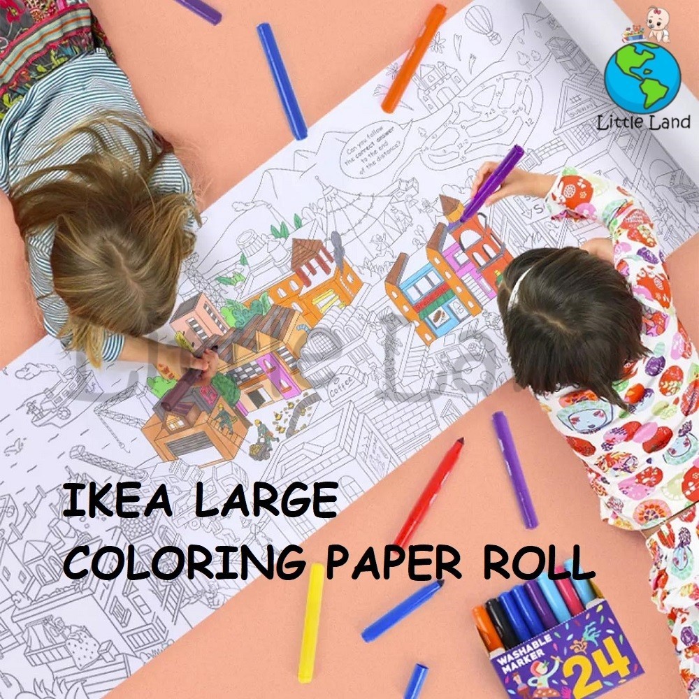 IKEA Kids Large Drawing Paper Roll (30m) / Children Colouring Paper ...