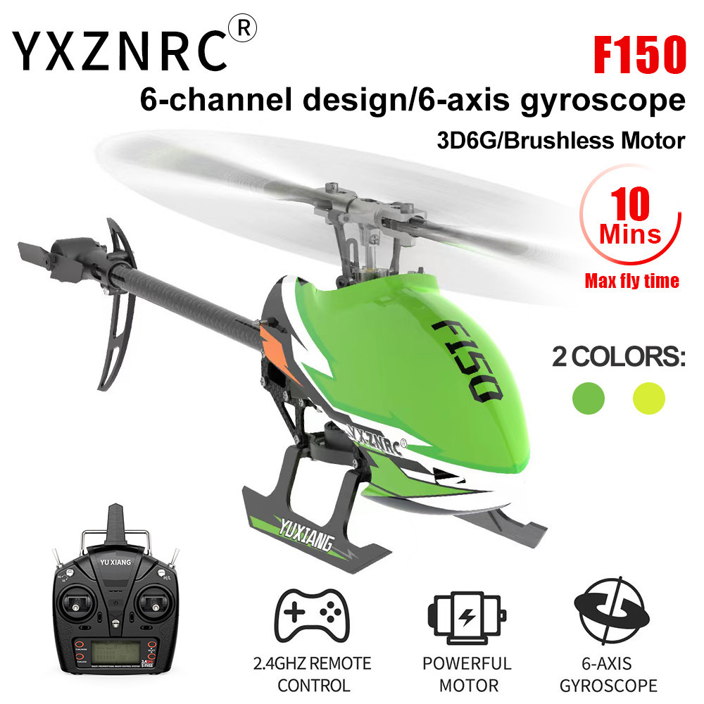 YXZNRC F150 2.4G 6CH RC Helicopter 6-Axis Remote Control Gyro Drone ...