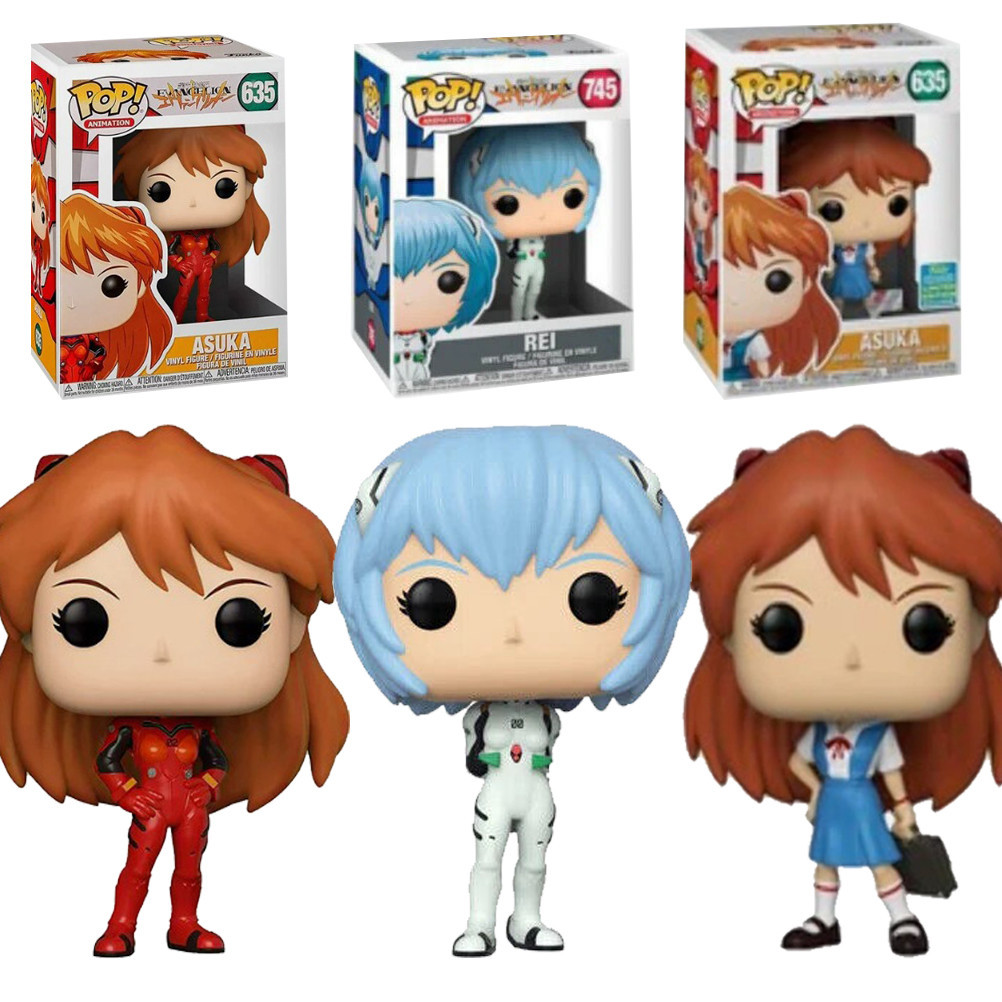 Neon Genesis Evangelion Funko Pop Evangelion Rei#745 Asuka#635 Action ...