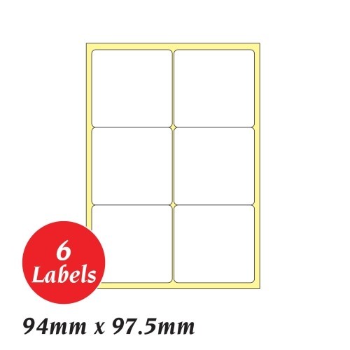 A4 Label Sticker Simili (Matt) | A4 Pre Cut Sticker | A4 Blank White ...