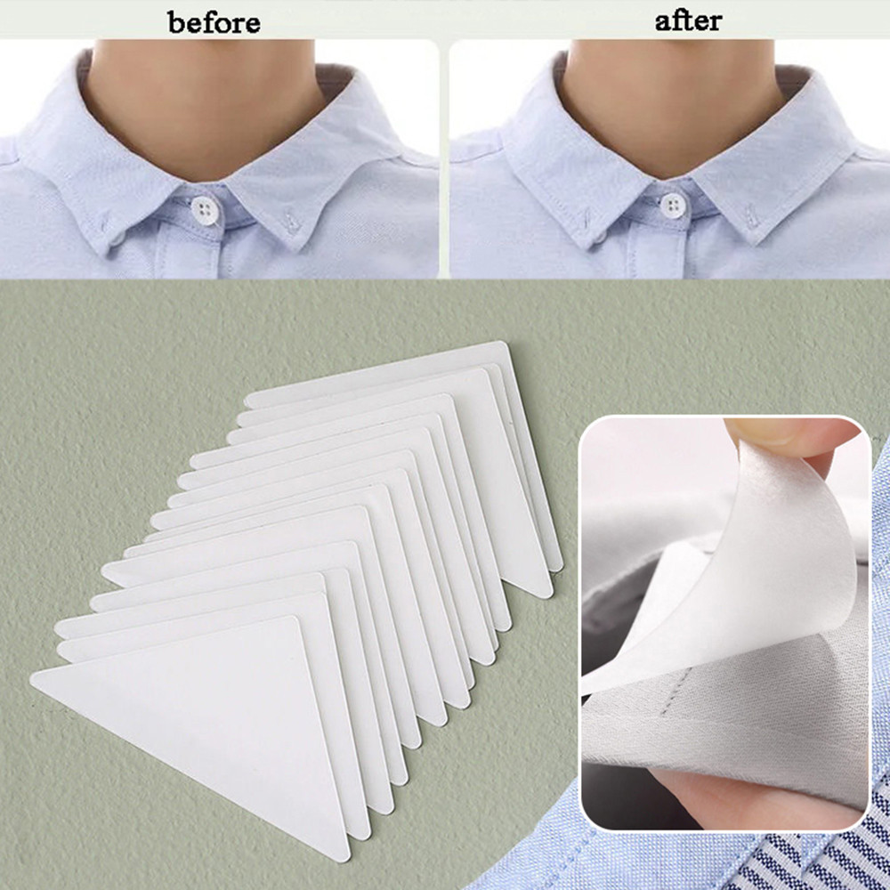 PVC Collar Sticker Edge Shaper Anti-Warping Shirt Extenders No Curl ...