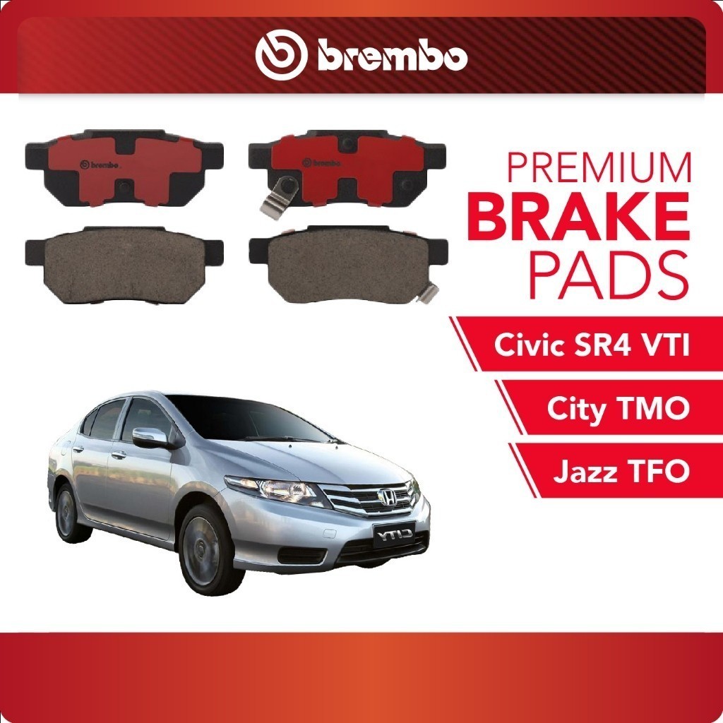 BREMBO NAO Rear Brake Pads (1 set) For Honda Jazz TFO, Honda City TMO ...