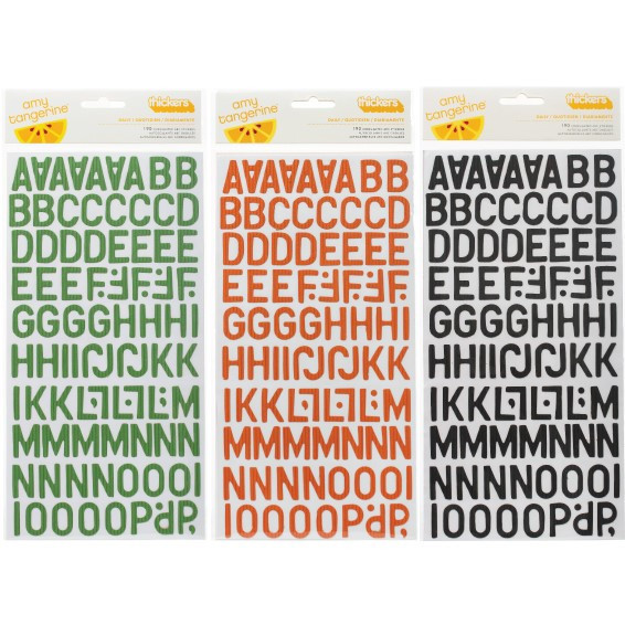 American Crafts Amy Tangerine Alphabet Corrugated Thickers / Alphabet ...