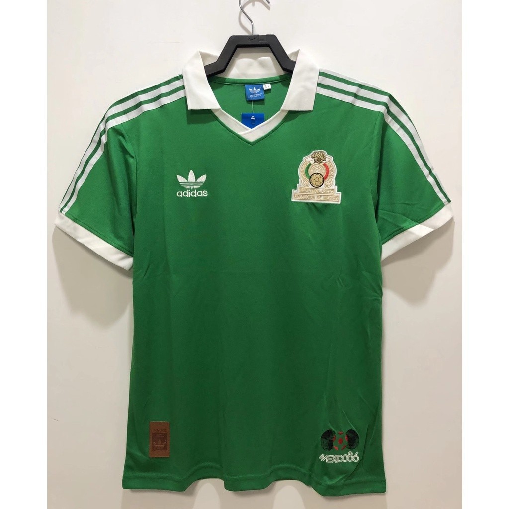 Jersey Retro Football Collar Custom Name Retro Jersey 1986 Mexico At ...