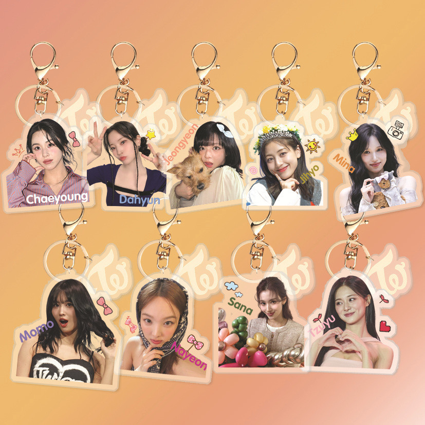 Kpop TWICE Acrylic Bag Keychain Key Pendant NAYEON JEONGYEON MOMO SANA ...