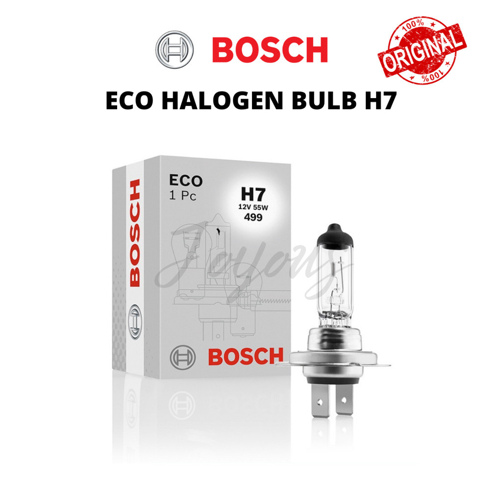 BOSCH Eco Halogen H7 Headlight Bulb 12V 55W H7 Bulb Lampu Mentol Depan ...